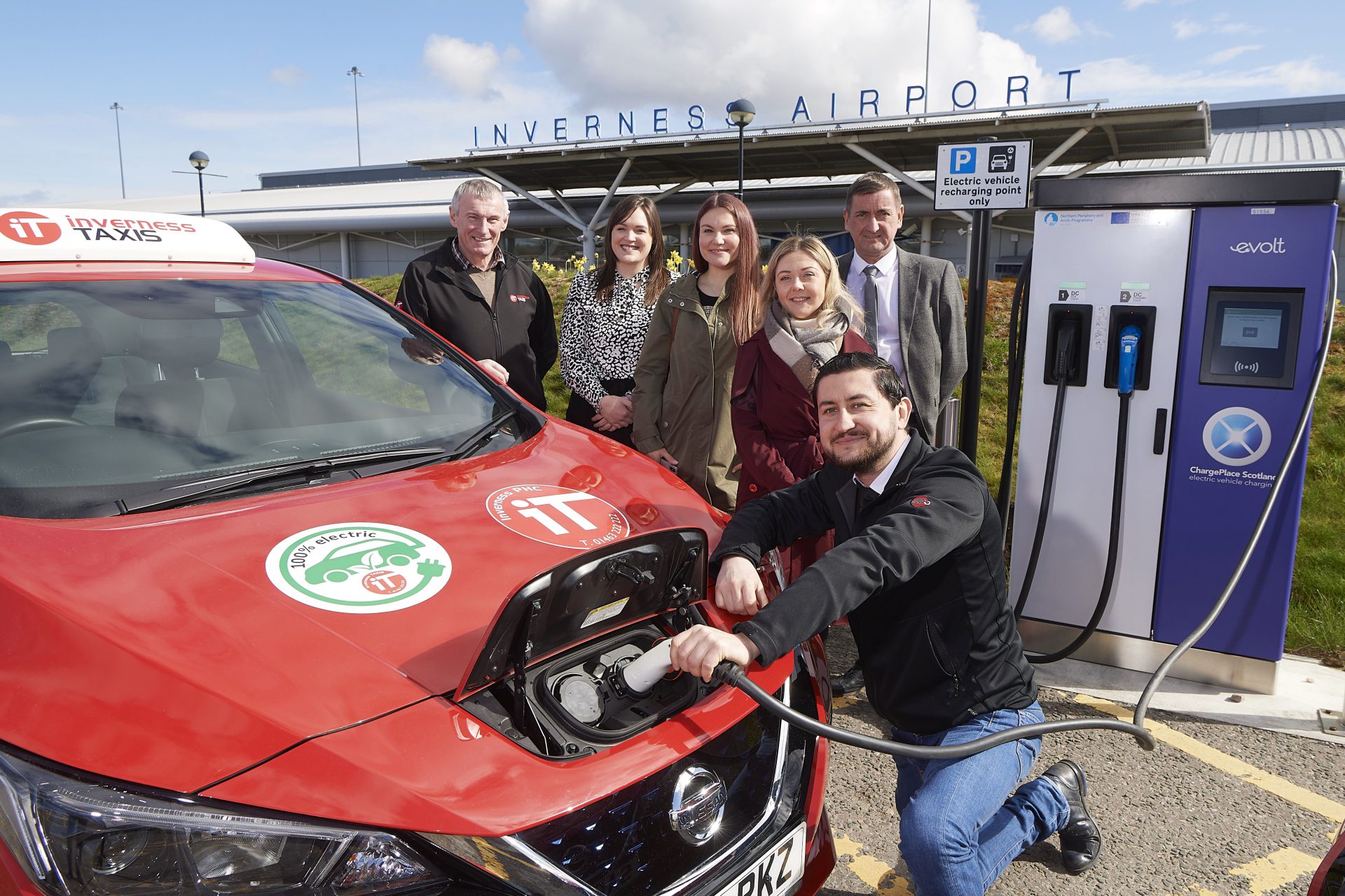 Electric taxis take off at Inverness Airport